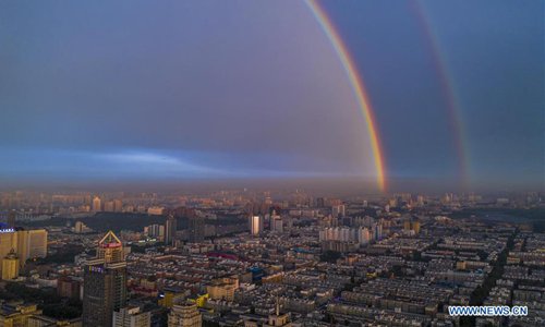 Double rainbow brightens sky over Changchun, NE China - Global Times