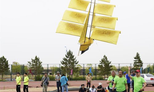 Kite flying contest held in Baotou, China's Inner Mongolia - Global Times