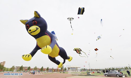Kite flying contest held in Baotou, China's Inner Mongolia - Global Times