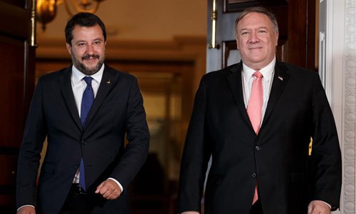 Pompeo meets with Italian deputy PM in Washington D.C. - Global Times