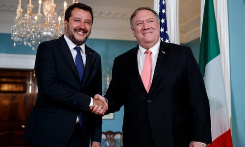 Pompeo meets with Italian deputy PM in Washington D.C. - Global Times