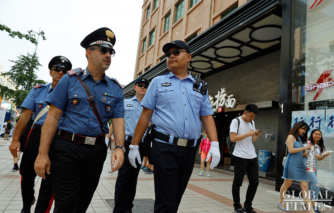 China-Italy police joint patrolling kicks off in Beijing - Global Times