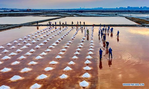 Salt Lake of Yuncheng in Shanxi enters into harvest season - Global Times