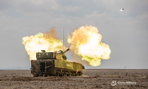 Self-propelled rocket launchers spit fires in round-the-clock training ...