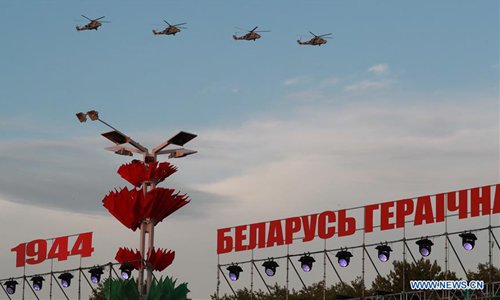 Military parade rehearsal for Independence Day of Belarus held in Minsk ...