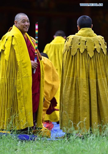 Thangka display ritual held at Tashilhunpo Monastery in Xigaze, China's ...