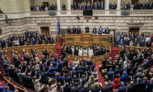 New Greek parliament sworn in after general elections - Global Times