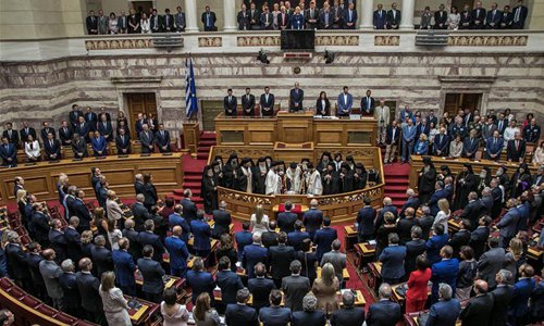 New Greek parliament sworn in after general elections - Global Times