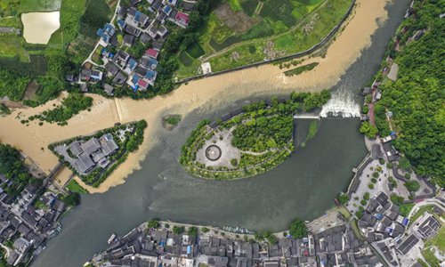 Juzizhou scenic spot in China's Hunan reopens to public after flood ...