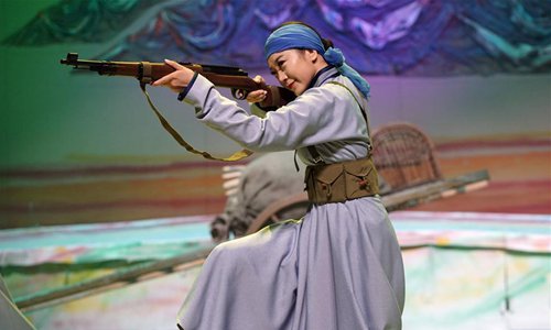 Traveling art troupe perform play blending Mongolian folk songs, dances ...