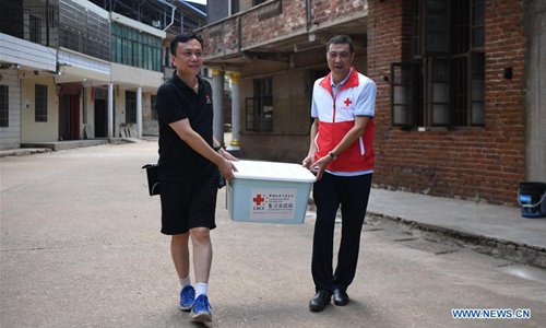 Disaster-relief packages distributed to flood victims in China's Hunan ...