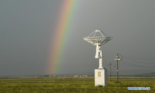 Rainbow over Ming'antu observing station of National Astronomical ...