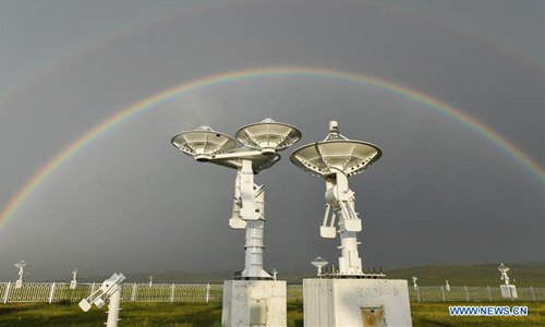 Rainbow over Ming'antu observing station of National Astronomical ...