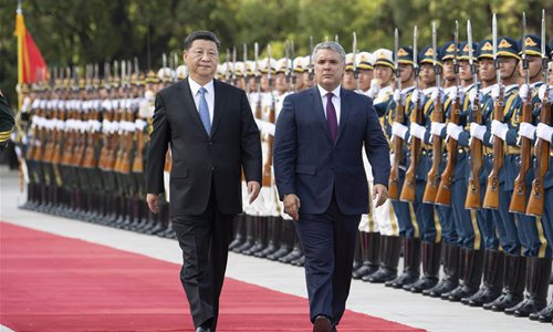 Chinese, Colombian presidents pledge to promote ties - Global Times