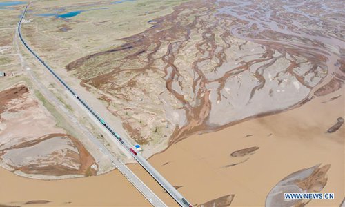 View of Qumar River at headstream region of Yangtze River in China's ...