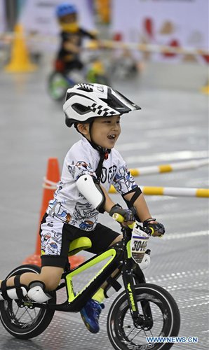 Balance Bike Riders' Asian Championship held in south China's Hainan ...