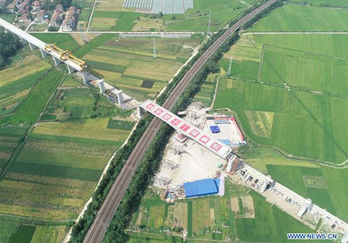 6,500-tonne railway bridge rotated in China's Hubei - Global Times