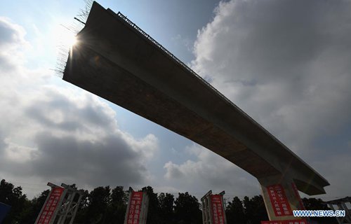 6,500-tonne railway bridge rotated in China's Hubei - Global Times