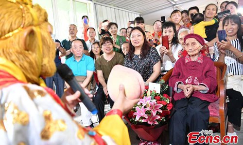 119-year-old Chengdu woman celebrates birthday - Global Times