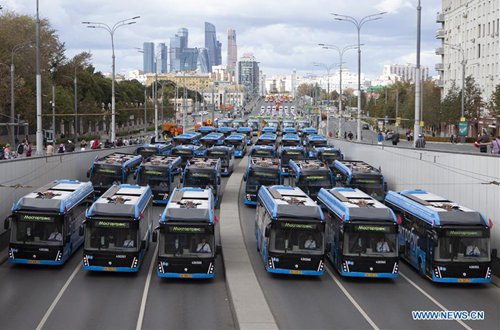 Municipal service vehicles take part in parade in Moscow, Russia ...