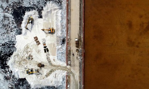 Aerial view of Hangu salt mine in Tianjin - Global Times