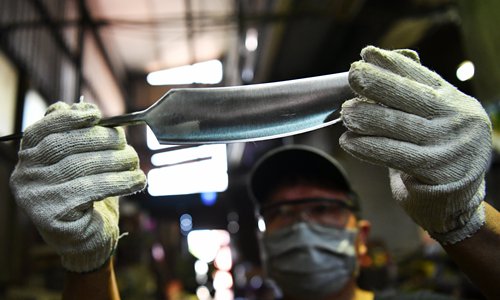 Kinmen steel knife made of artillery shells - Global Times