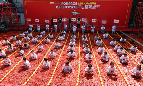 Highlights of chili eating competition in Hangzhou - Global Times