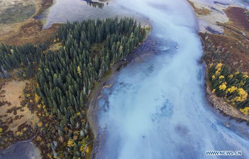 Scenery of Kanas scenic spot of Altay, northwest China's Xinjiang ...
