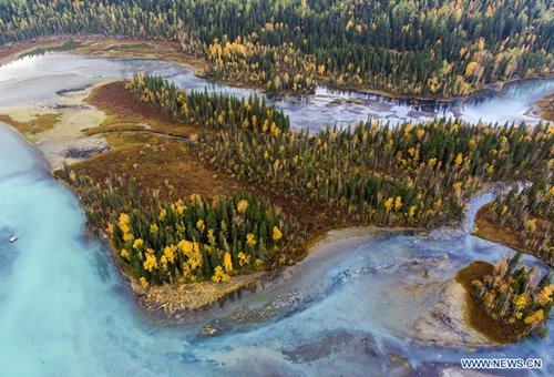 Scenery of Kanas scenic spot of Altay, northwest China's Xinjiang ...