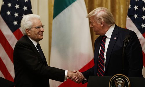 Trump and visiting Italian president attend joint press conference at ...