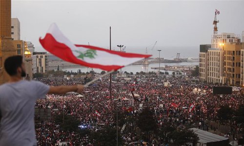 Lebanon's protests continue awaiting PM's economic plan - Global Times