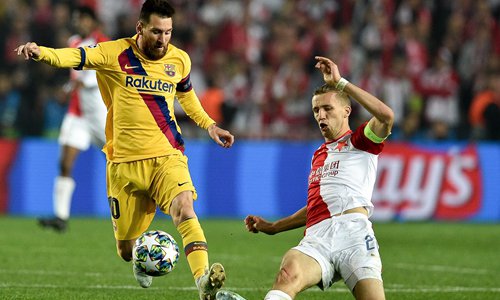 Messi leads Barca past Slavia - Global Times