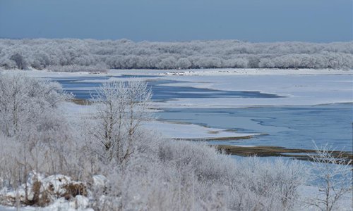 Rime scenery at Heilongjiang River in northeast China - Global Times