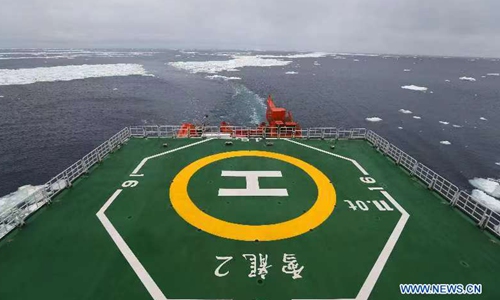 China's polar icebreaker Xuelong 2 enters floating ice area in Southern ...