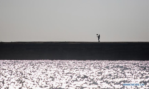 Sunset scenery in northern Gaza Strip town - Global Times