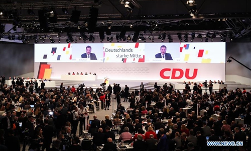 Convention of Germany's Christian Democratic Union (CDU) party held in ...