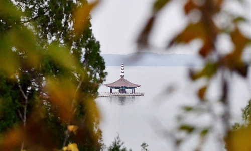 Aerial view of Danjiangkou reservoir in central China's Henan - Global ...