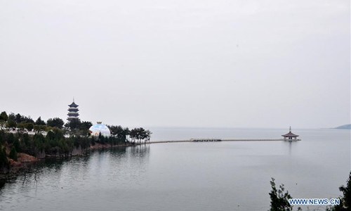 Aerial view of Danjiangkou reservoir in central China's Henan - Global ...