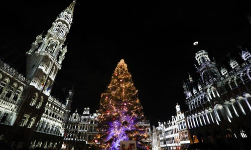 Various activities held dring Winter Wonders in Brussels - Global Times