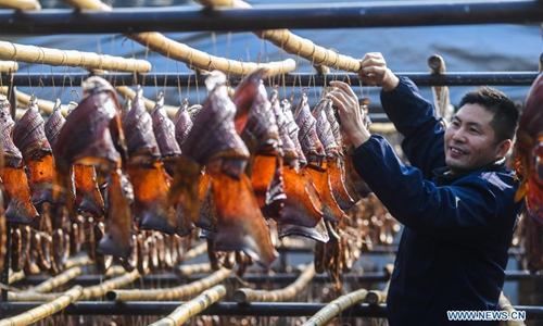 Anchang Town in China's Zhejiang keeps tradition of preserving meat in ...