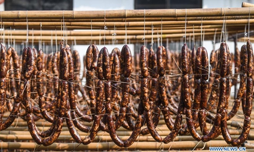 Anchang Town in China's Zhejiang keeps tradition of preserving meat in ...