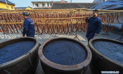 Anchang Town in China's Zhejiang keeps tradition of preserving meat in ...
