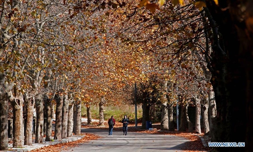 Autumn scenery at Sawfar town in Mount Lebanon governorate, Lebanon ...