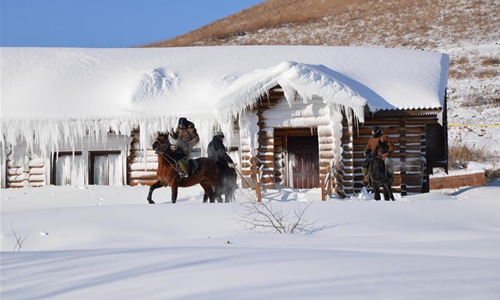 Snow scenery in Yakeshi City, N China's Inner Mongolia - Global Times