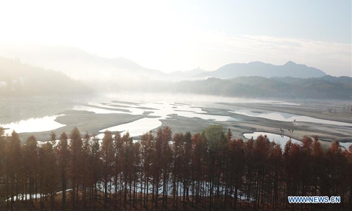 Winter scenery of Qishu lake in China's Anhui - Global Times