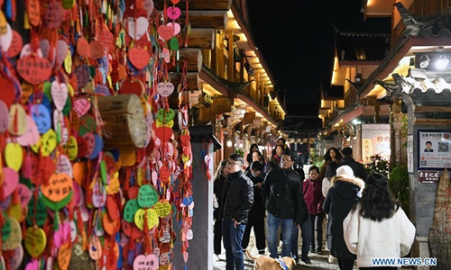 People tour Lijiang ancient town, SW China's Yunnan - Global Times