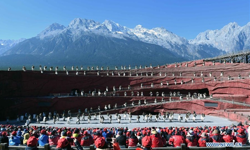 Winter scenery of Yulong Snow Mountain in Lijiang, China's Yunnan ...