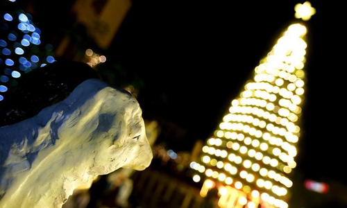 Christmas tree seen in Byblos, Lebanon - Global Times