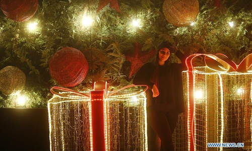 Christmas tree seen in Byblos, Lebanon - Global Times