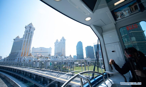 Light rail opens to public in China's Macao - Global Times